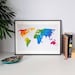 World Map Cross Stitch Scheme for Instant Download. Rainbow - Etsy