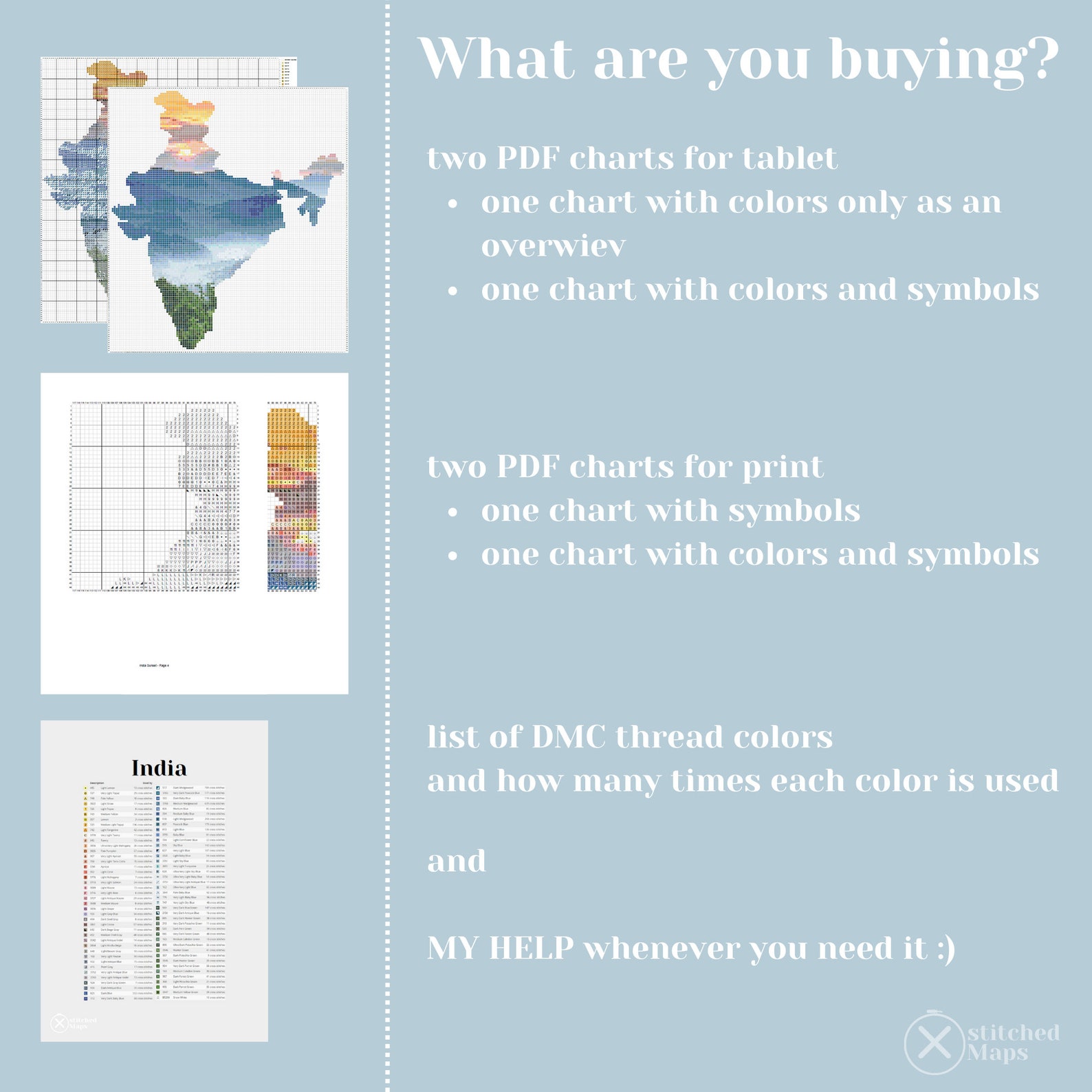 India Cross Stitch Map Pattern Landscape Sunset Embroidery Design ...