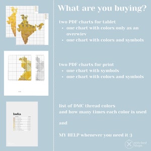 India Map Cross Stitch Design. Abstract Embroidery Pattern Fit for Any ...