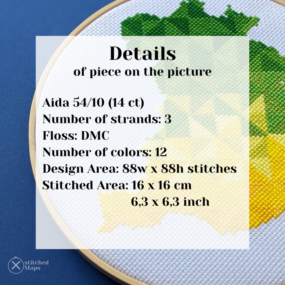 Brazil Map Cross Stitch Pattern. Modern Embroidery Design for Stress ...