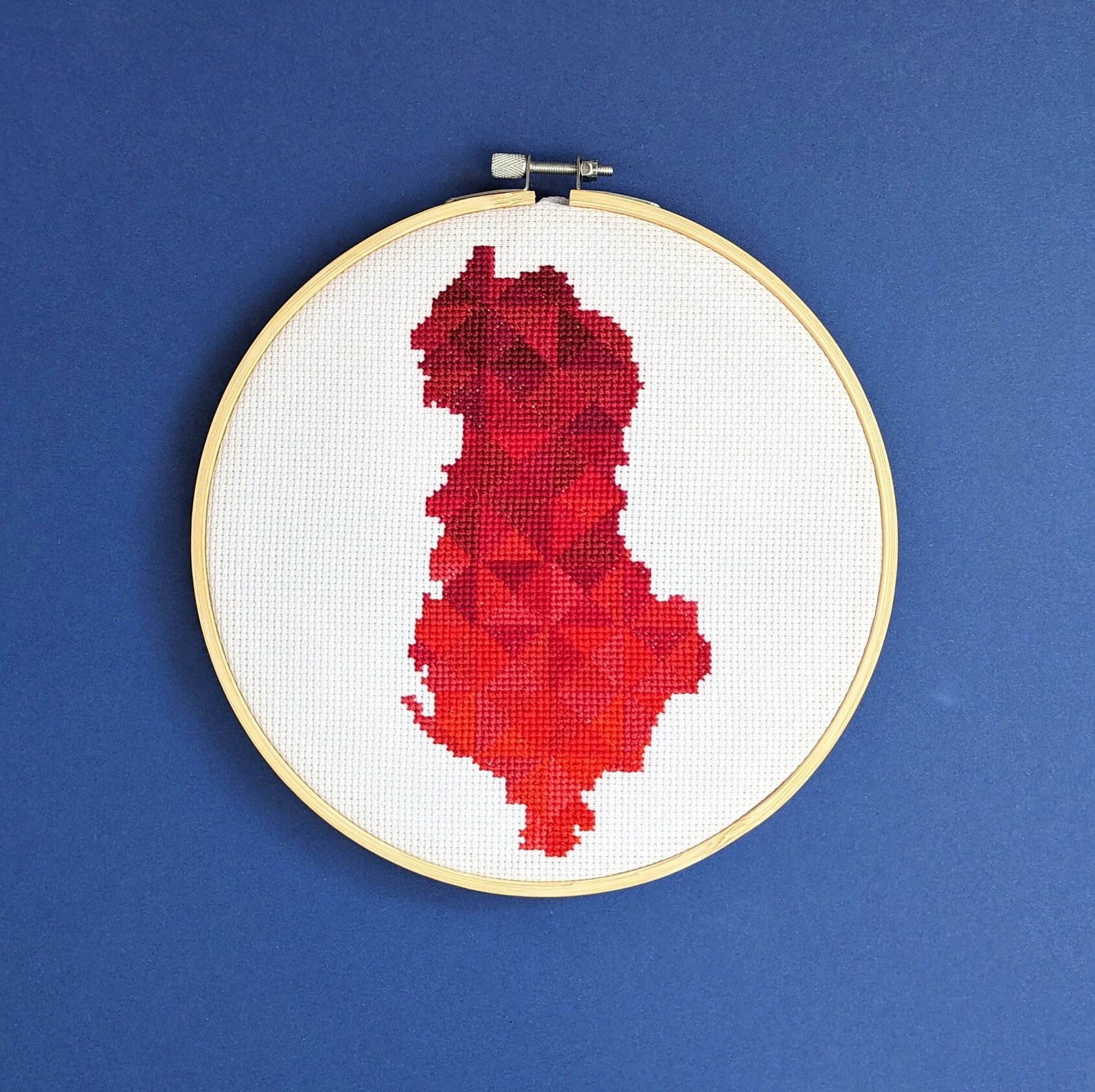 Albania Map Cross Stitch Pattern. Modern Xstitch Geometric - Etsy