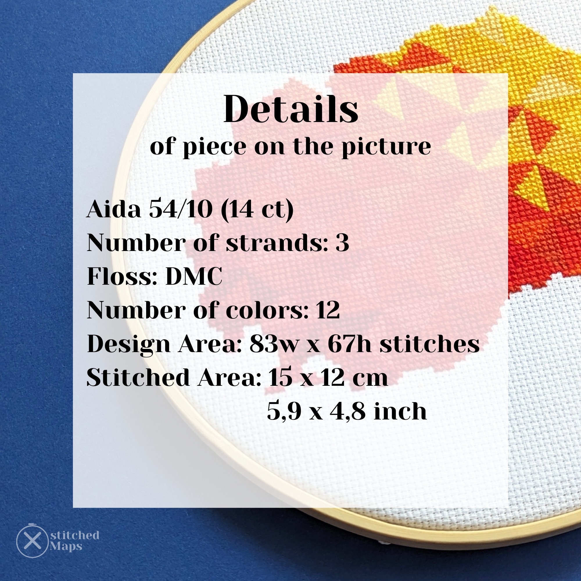 Macedonia Map Silhouette Cross Stitch Pattern. Modern Geometric ...