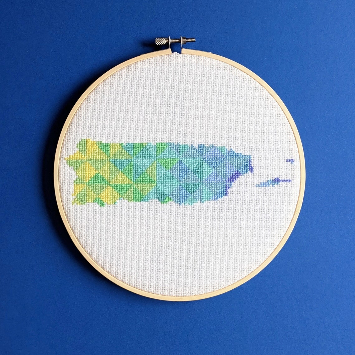 Puerto Rico Outline Cross Stitch Pattern. Modern Xstitch - Etsy
