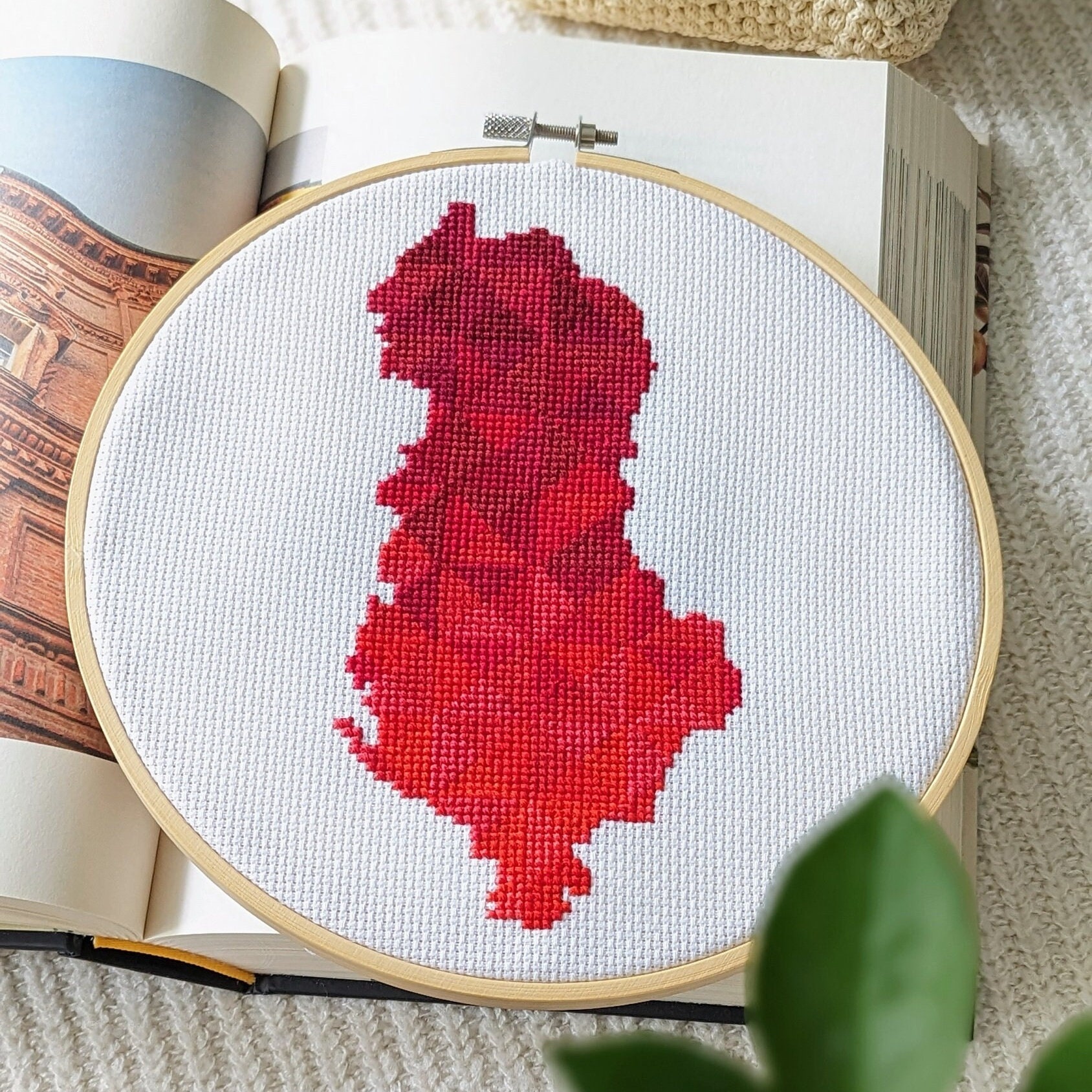 Albania Map Cross Stitch Pattern. Modern Xstitch Geometric Design ...