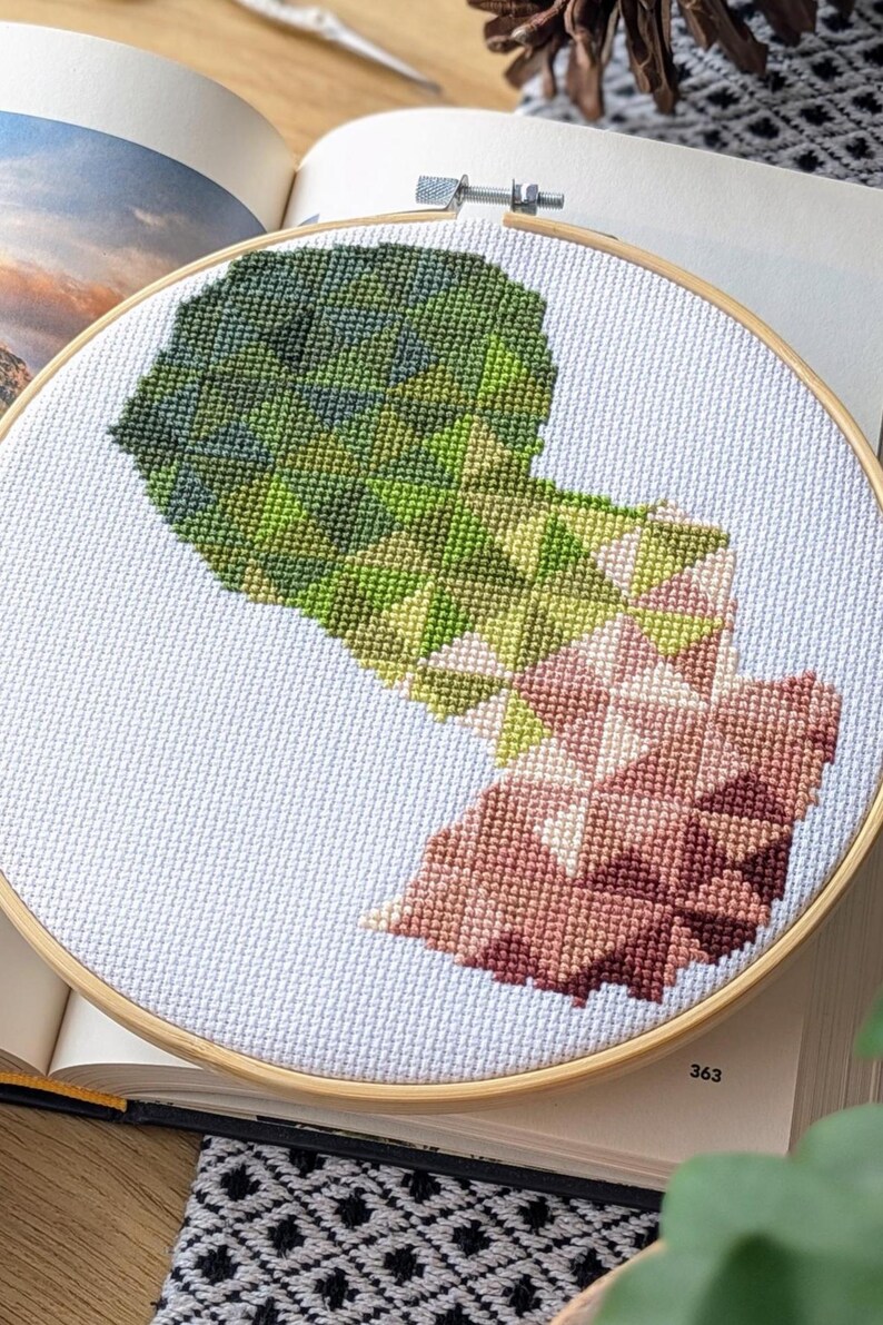 Paraguay Map Cross Stitch PDF Pattern. Original Embroidery Project ...