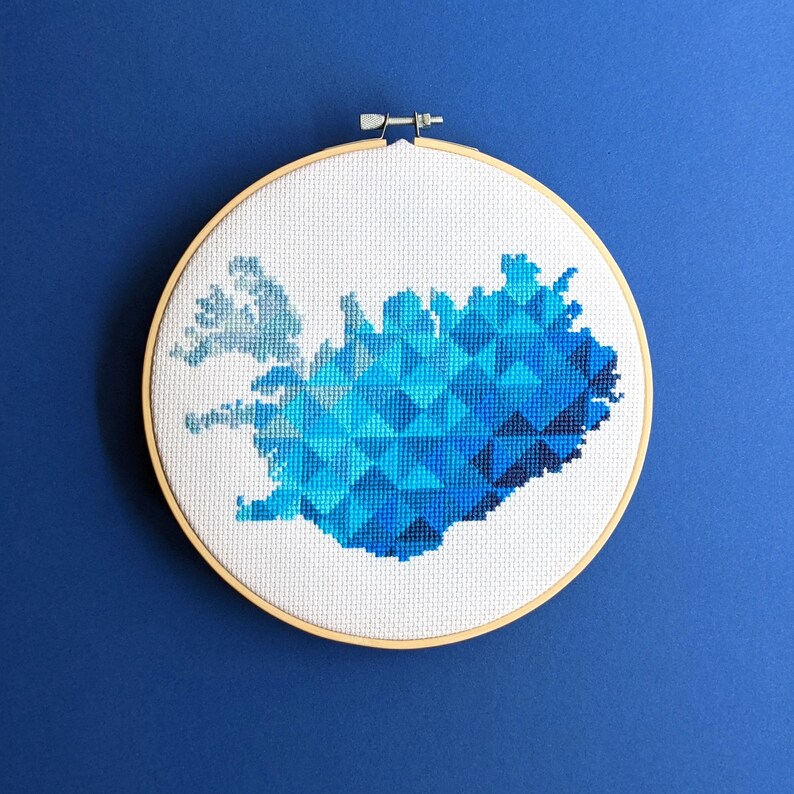 Iceland Maps Cross Stitch Pattern Set. Unique Embroidery Project ...