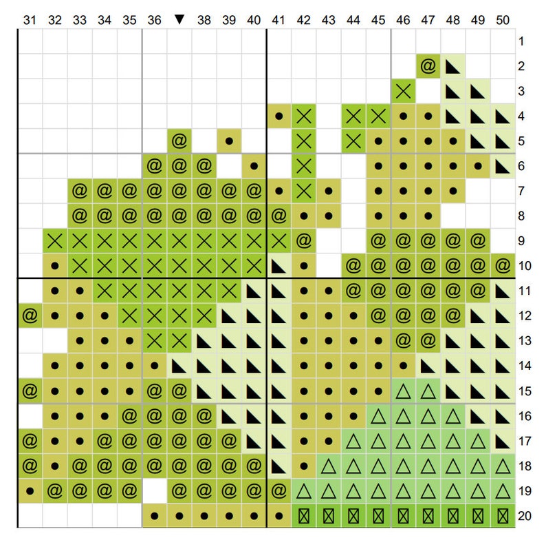 Ireland Map Cross Stitch Pattern. Emerald Island Silhouette for ...
