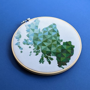 Scotland Map Cross Stitch Pattern. UK Country Silhouette for Vibrant ...