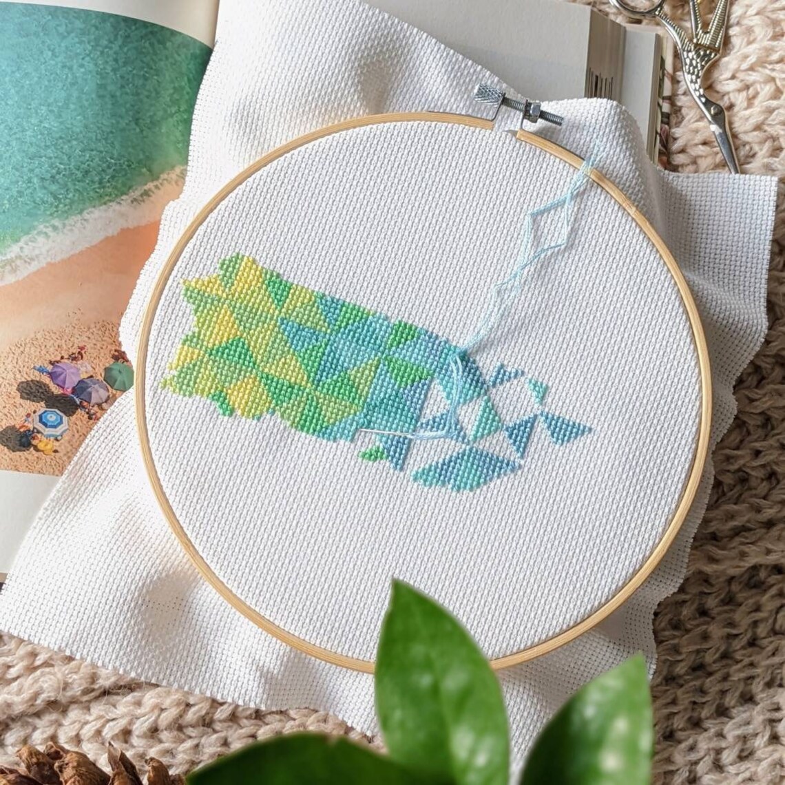 Puerto Rico Outline Cross Stitch Pattern. Modern Xstitch - Etsy