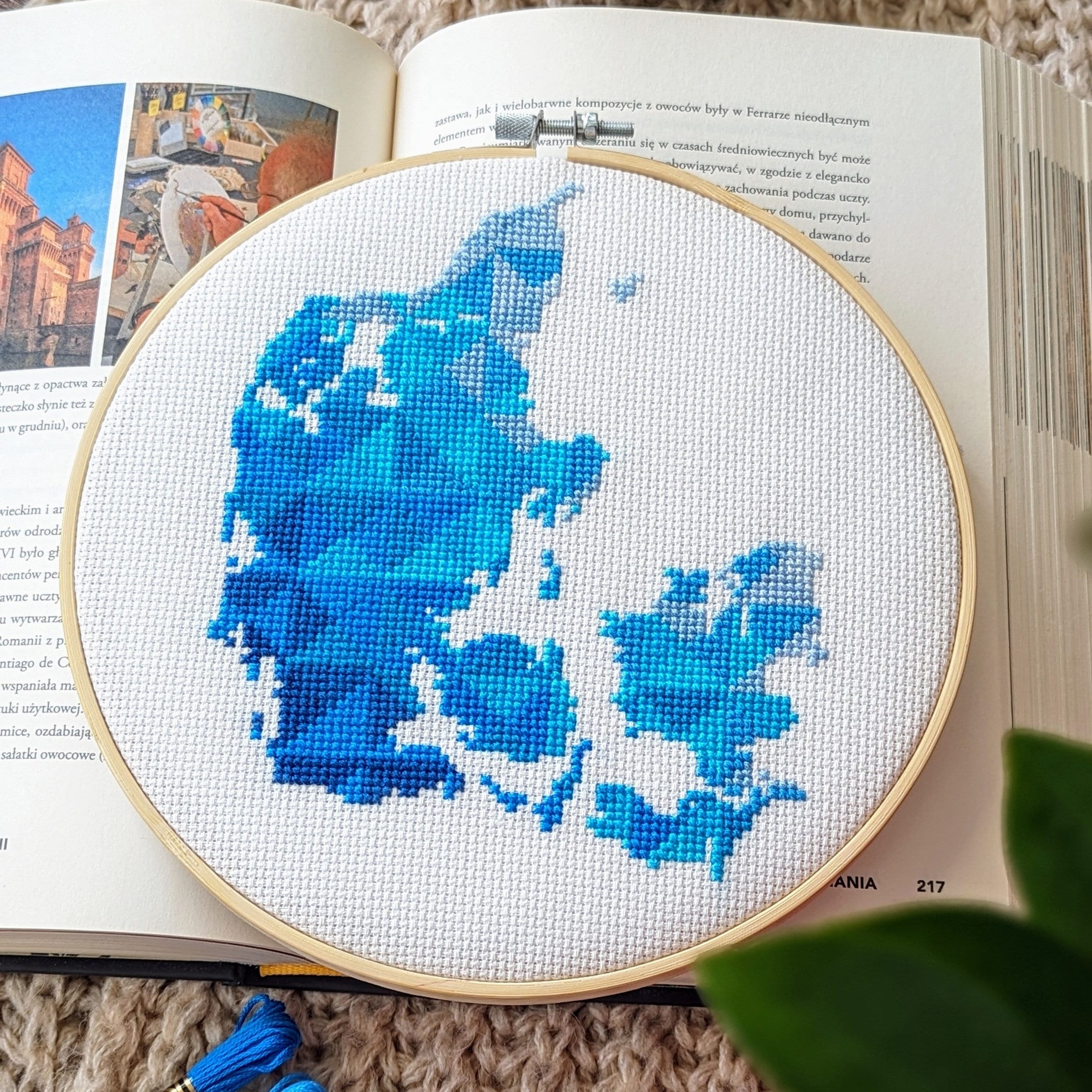 Denmark Map Cross Stitch PDF Pattern. Modern Minimalistic Embroidery ...