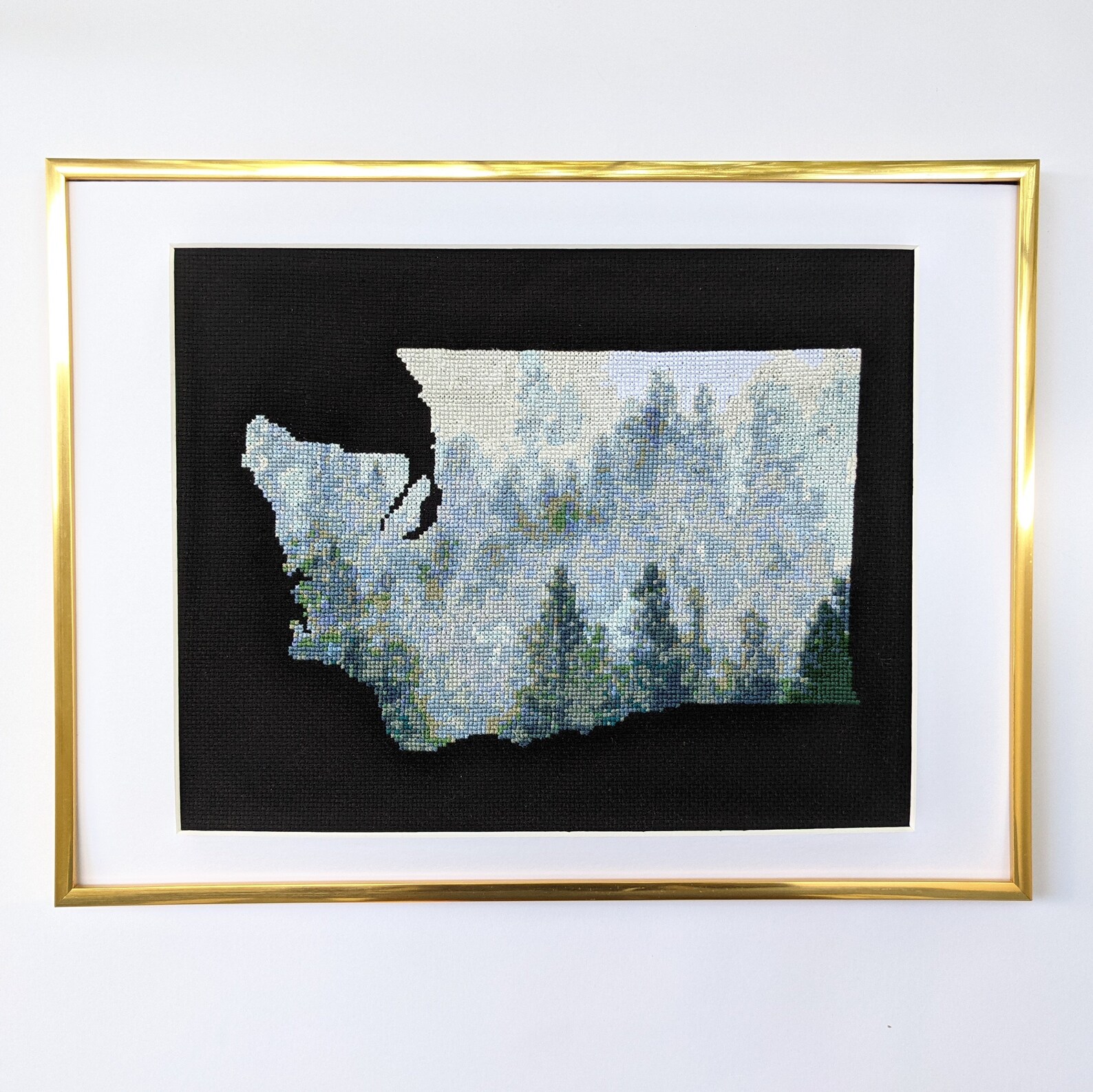 Washington State Map Cross Stitch Pattern, USA Tapestry (PDF Pattern ...