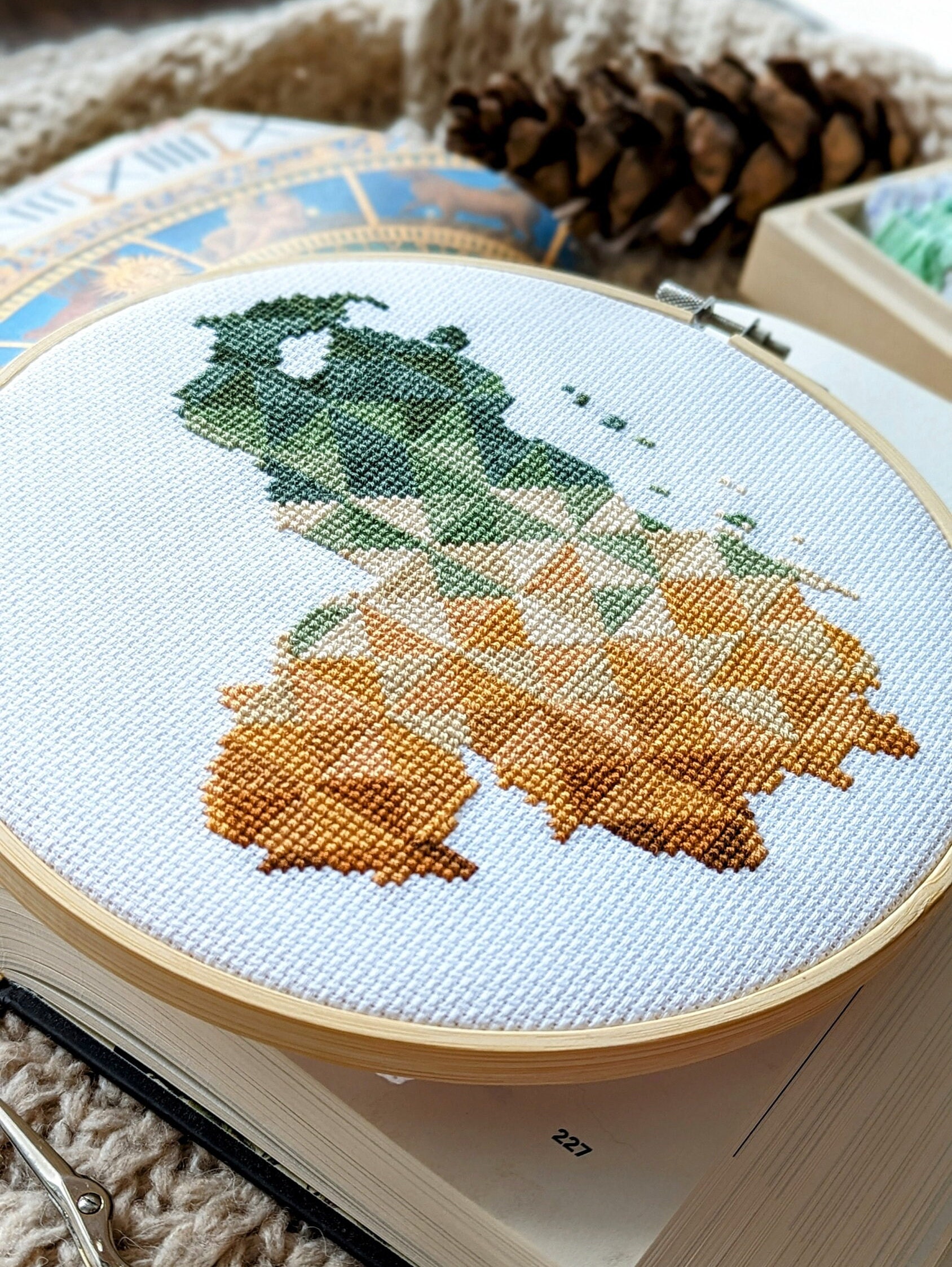 Venezuela Map Cross Stitch PDF Pattern. Modern Counted Xstitch Chart ...