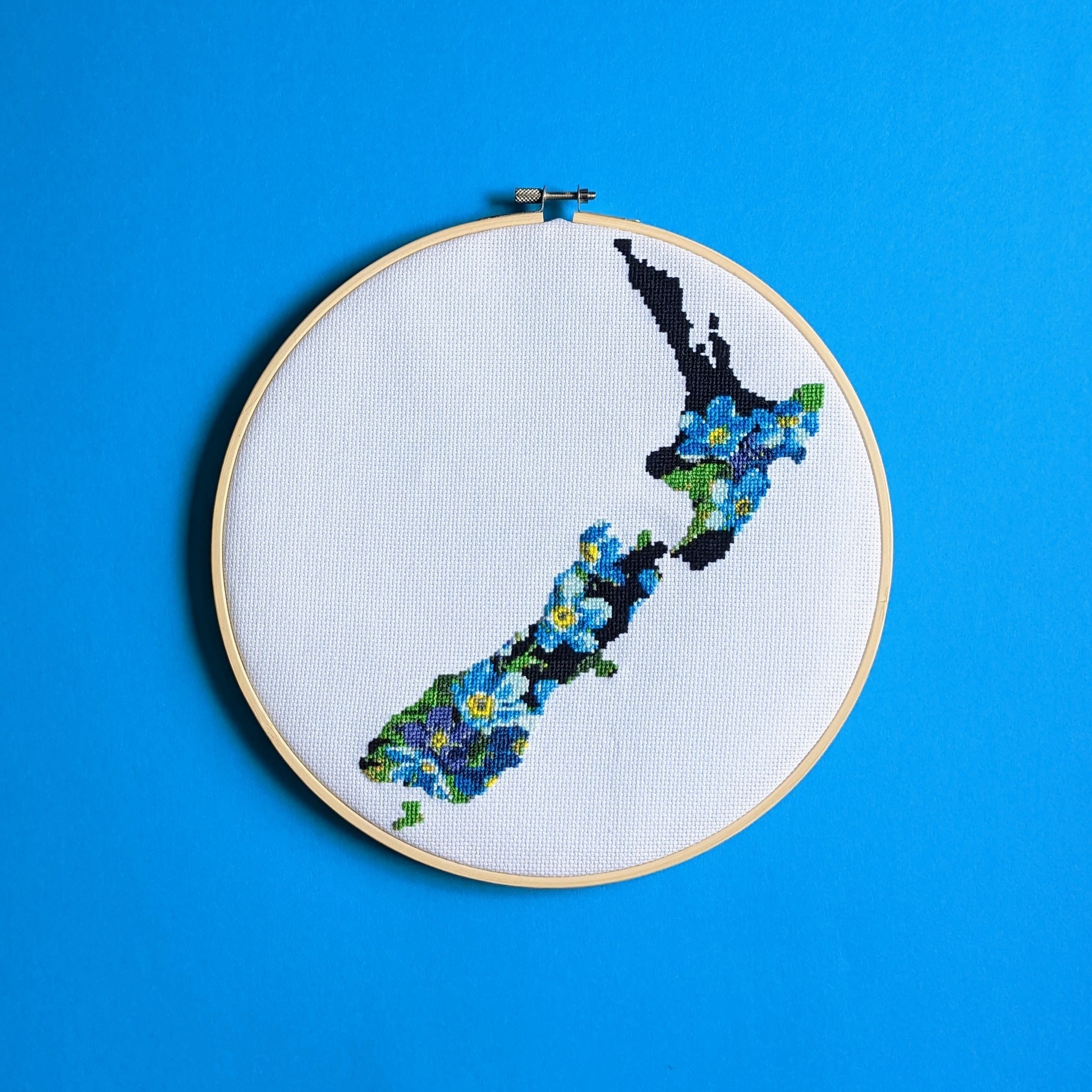 New Zealand Maps Set of TWO Modern Cross Stitch Patterns - Etsy