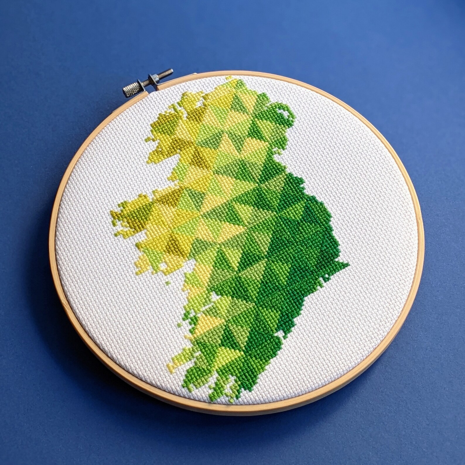 Ireland Map Cross Stitch Pattern. Emerald Island Silhouette for ...