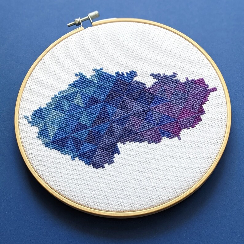 Czech Republic Map Cross Stitch Pattern. DIY Embroidery Wall Decoration ...
