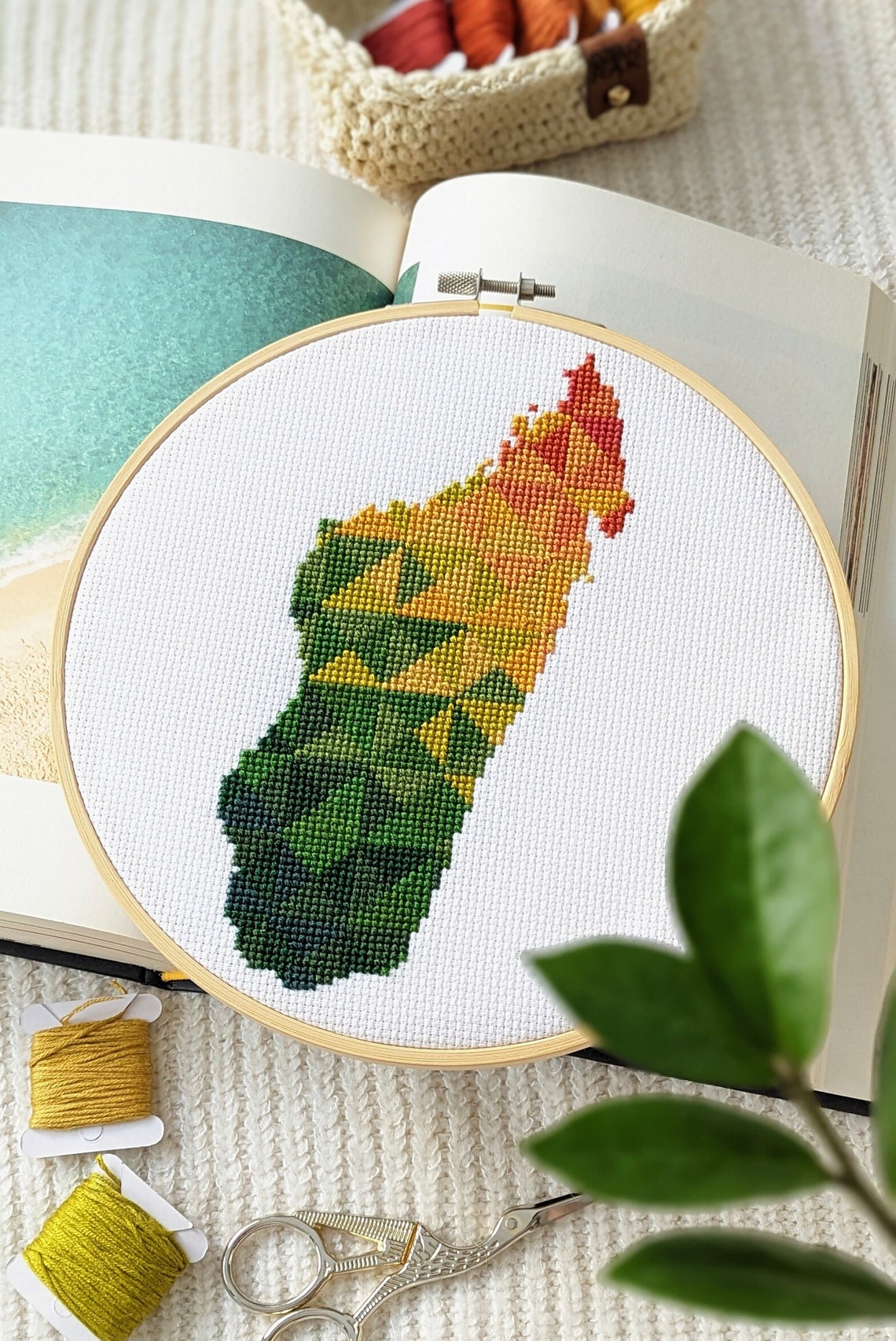 Madagascar Map Cross Stitch Pattern. Modern Simple Xstitch PDF - Etsy