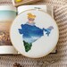 India Cross Stitch Map Pattern Landscape Sunset Embroidery Design ...