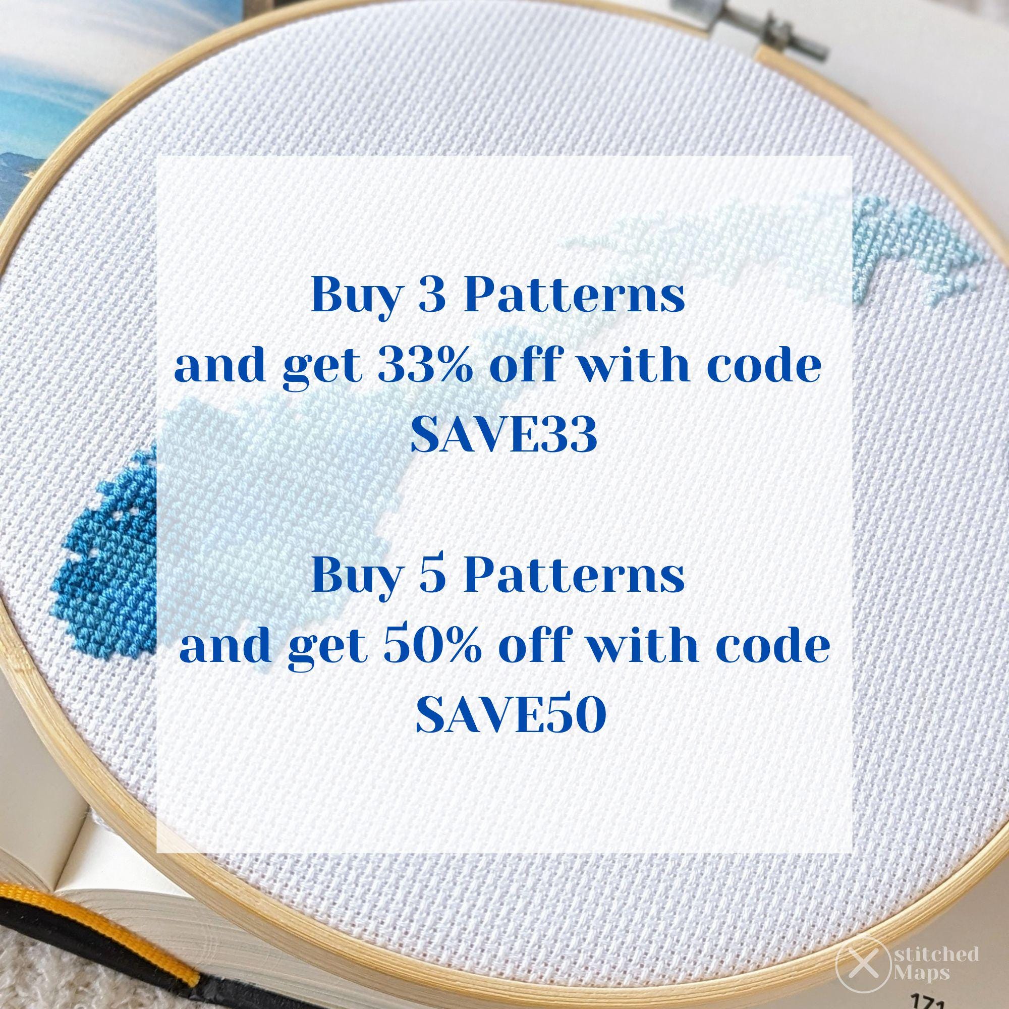 Norway Map 66w X 82h Cross Stitch Pattern. Counted Xstitch PDF Chart ...