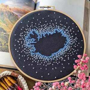Iceland Map Cross Stitch Pattern. Reykjavik Themed Wall Hanging. DIY ...