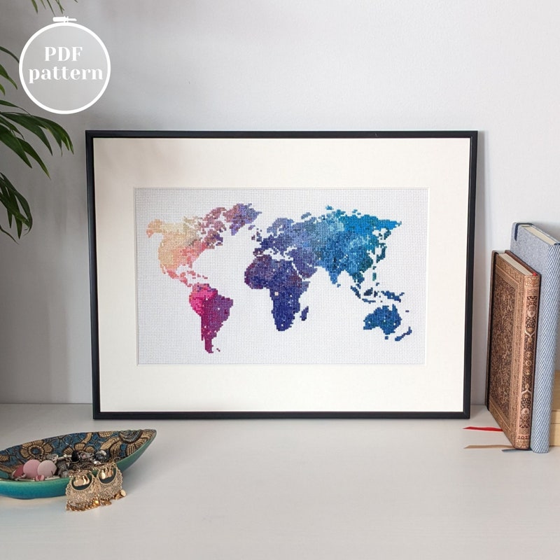 Map Cross Stitch - Etsy