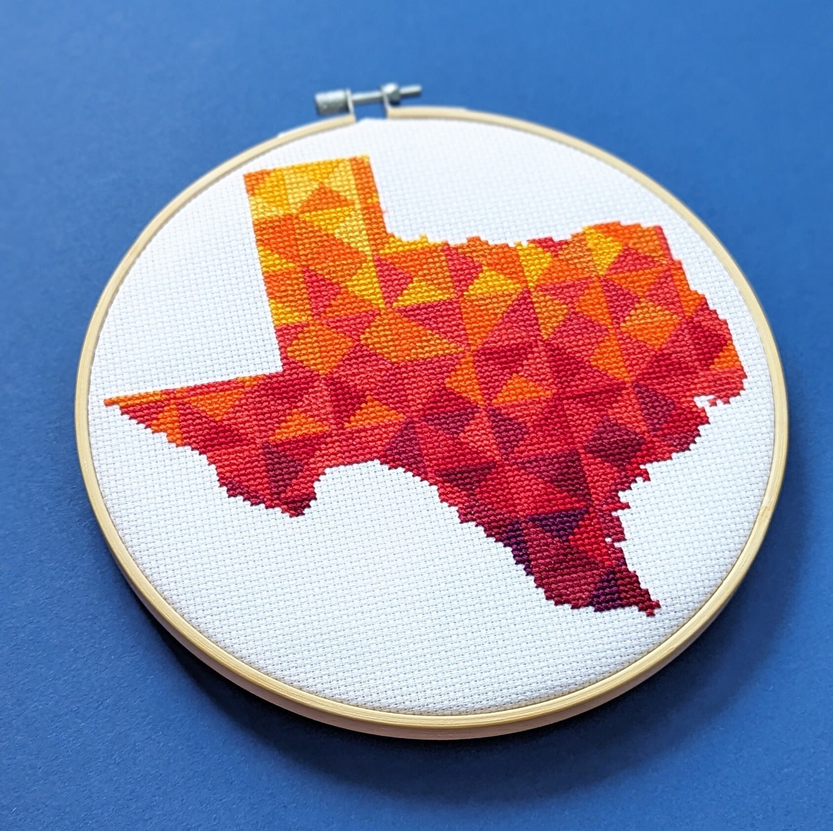 Texas (USA) Map Cross Stitch Minimalistic Pattern. American State ...