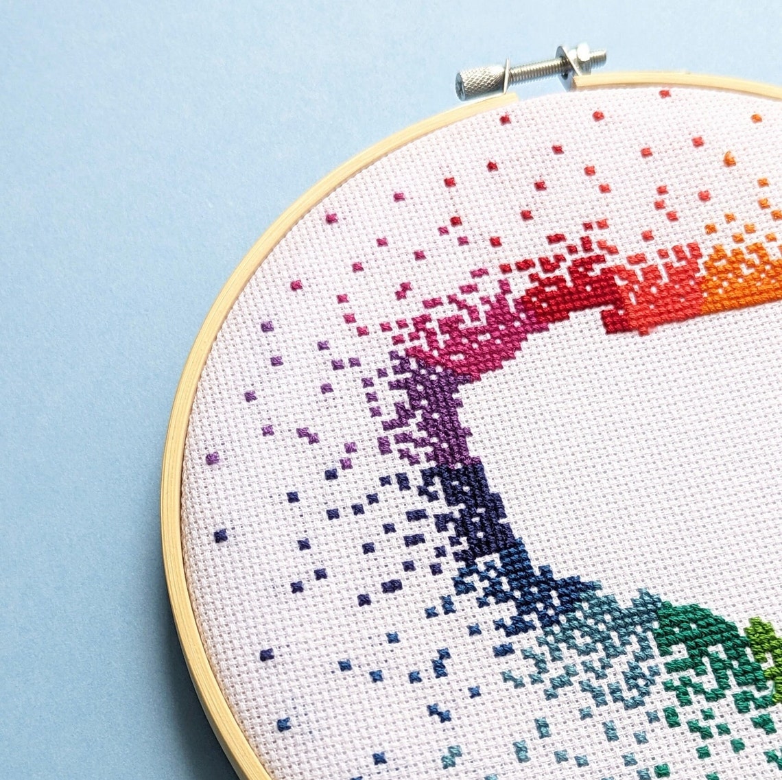 Poland Rainbow Cross Stitch Map. Modern Dots Embroidery - Etsy