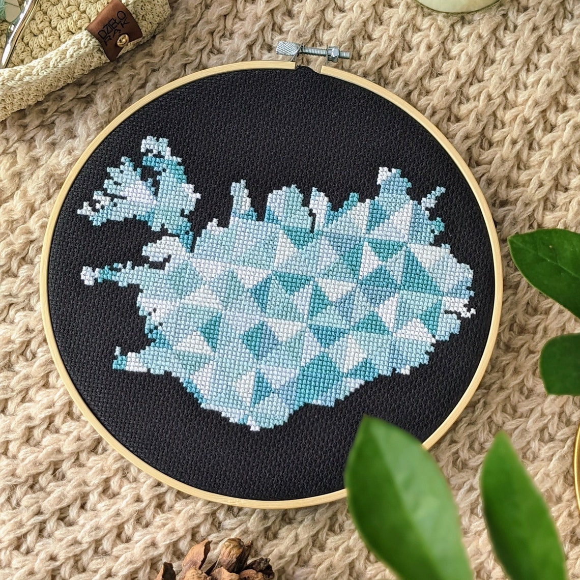 Iceland Maps Cross Stitch Pattern Set. Unique Embroidery Project ...