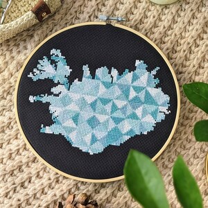 Iceland Maps Cross Stitch Pattern Set. Unique Embroidery Project ...