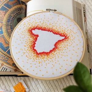Spain Map Cross Stitch PDF Pattern. Madrid Barcelona Theme Wall ...