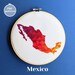 Mexico Map Cross Stitch Pattern. Modern Simple Xstitch PDF Chart ...