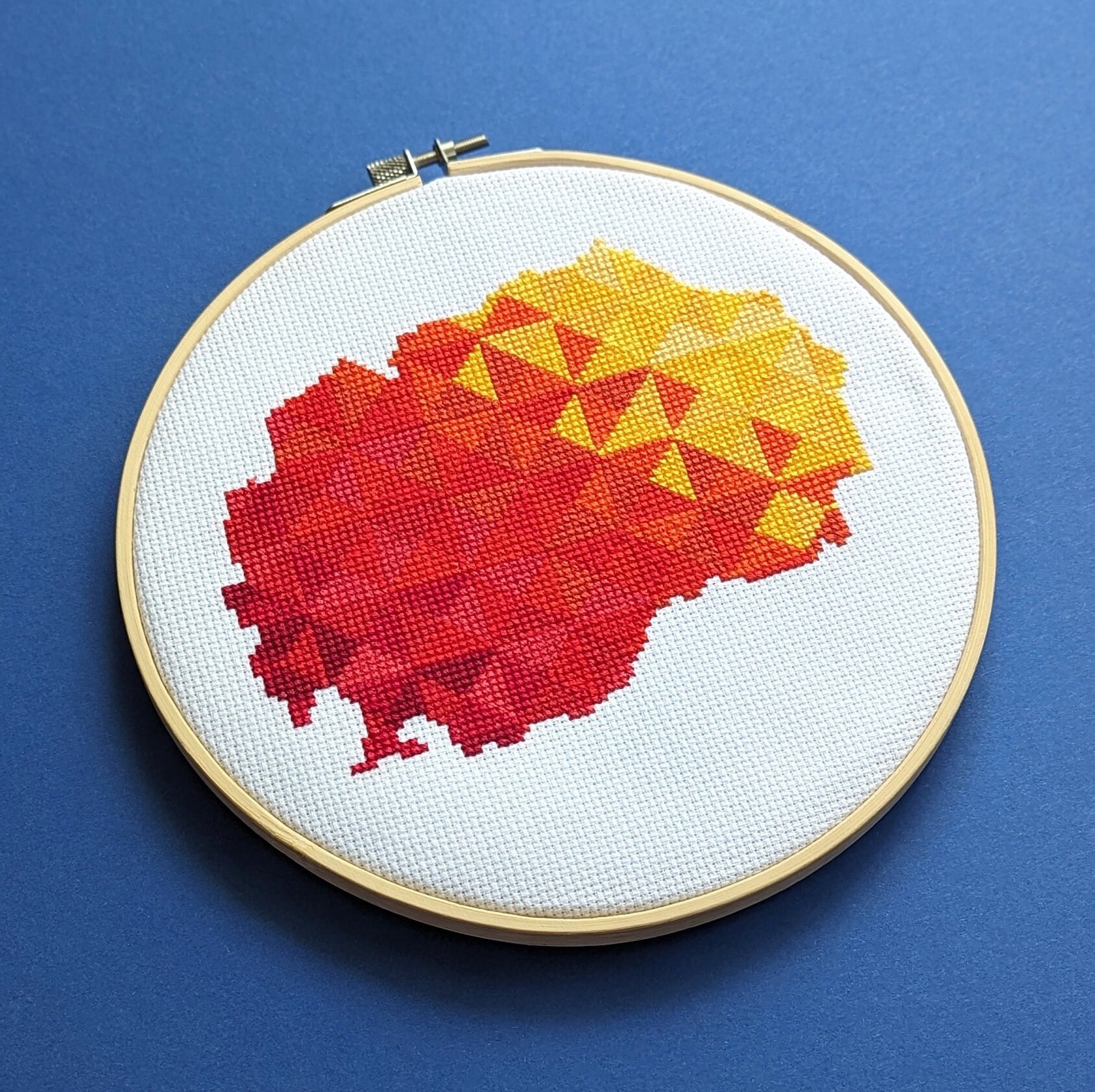 Macedonia Map Silhouette Cross Stitch Pattern. Modern Geometric ...