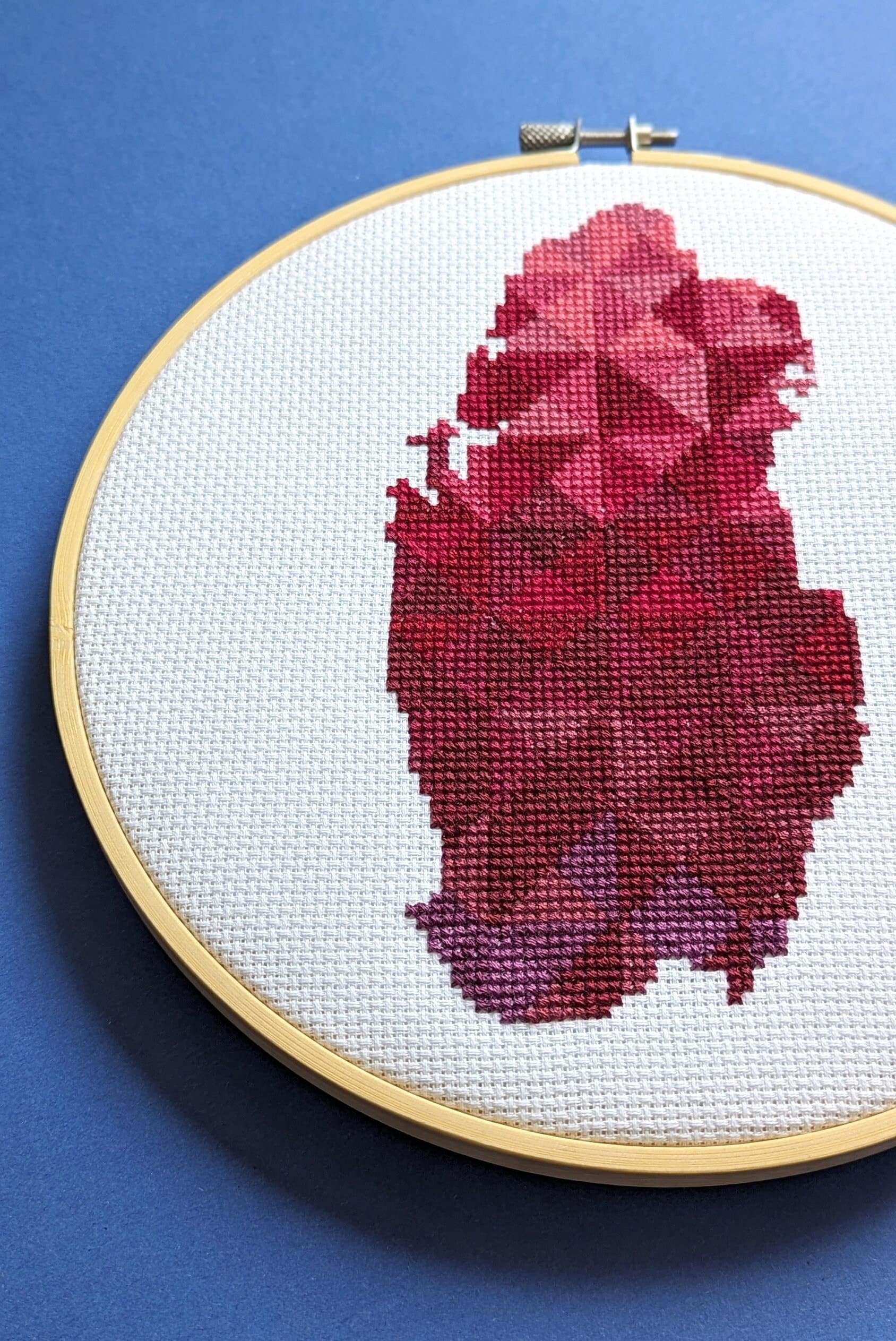 Qatar Map Cross Stitch Pattern in Purple. Doha Asian Themed Xstitch ...