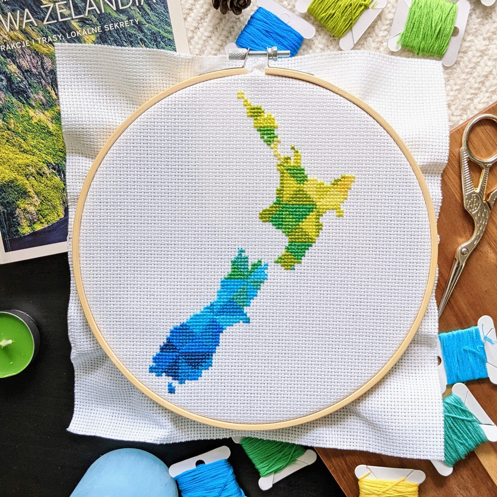 Australia and New Zealand Cross Stitch Pattern Set. Custom Stitched Art ...