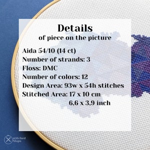 Czech Republic Map Cross Stitch Pattern. DIY Embroidery Wall Decoration ...