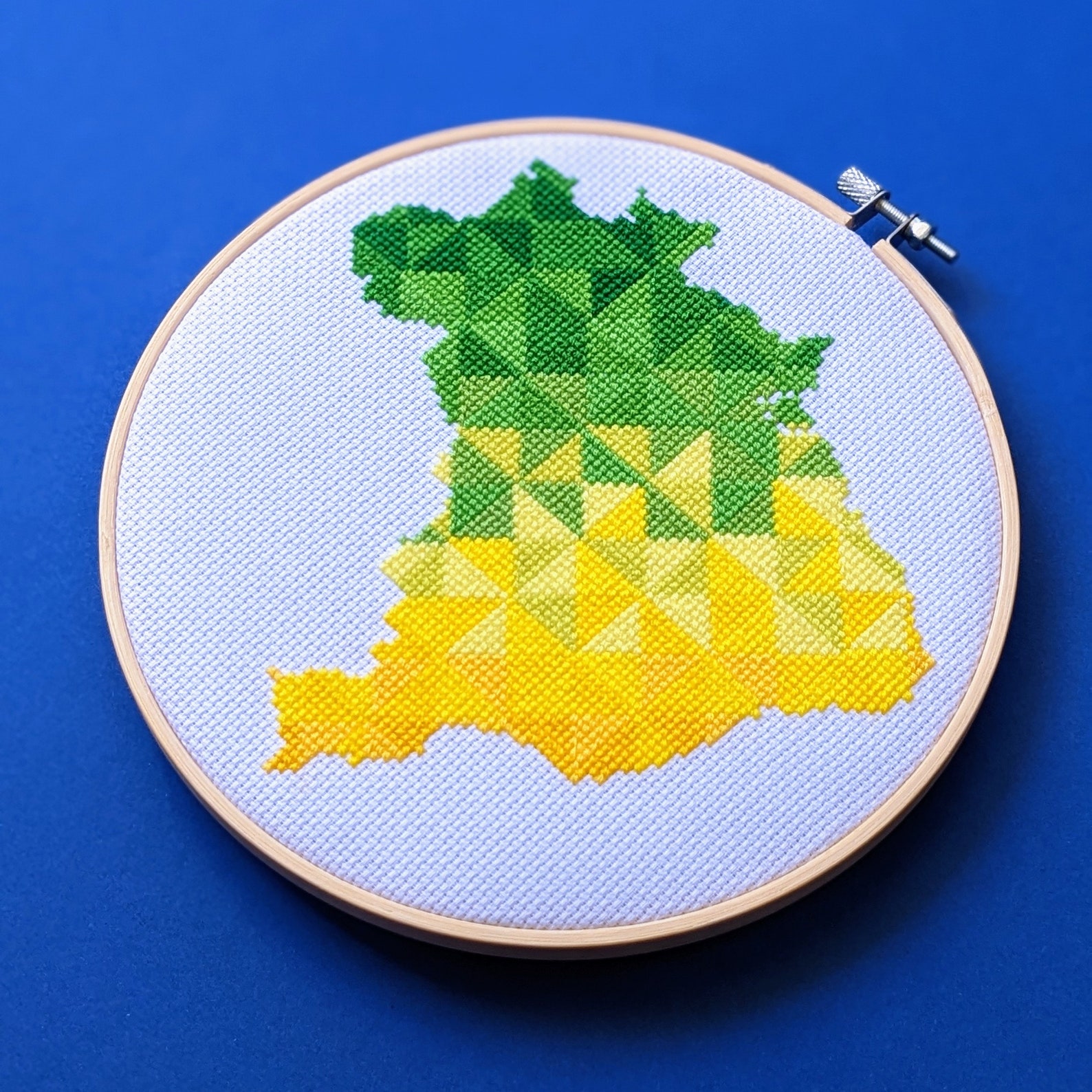 Brazil Map Cross Stitch Pattern. Modern Embroidery Design for Stress ...