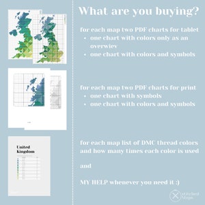 UK Scotland Ireland Cross Stitch Pattern Set. Modern Embroidery Maps ...