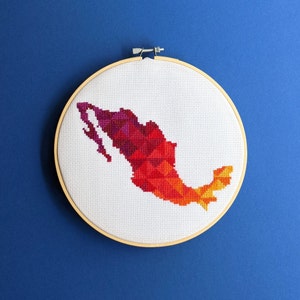 USA and MEXICO Cross Stitch Pattern Set Easy to Stitch - Etsy