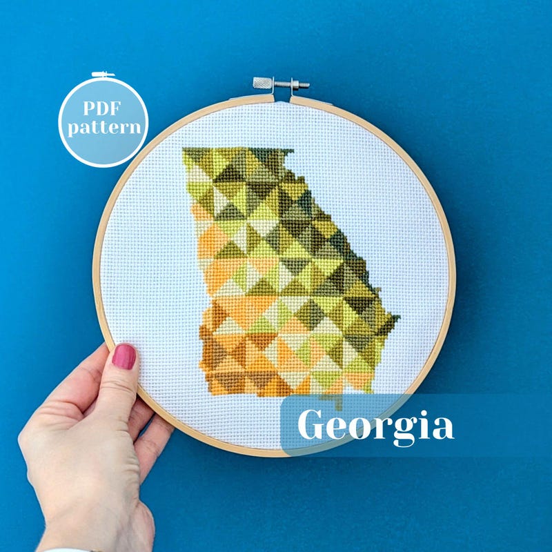 xStitchedMaps - Etsy