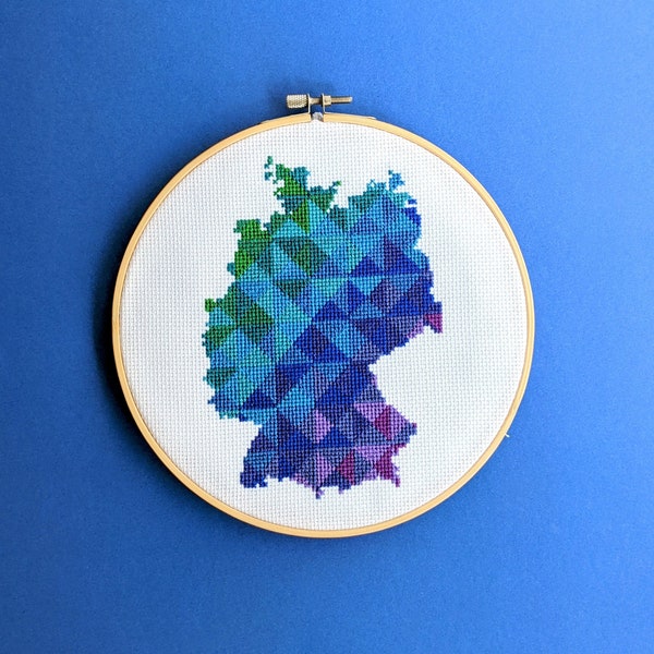 Map of Germany Cross Stitch - Etsy