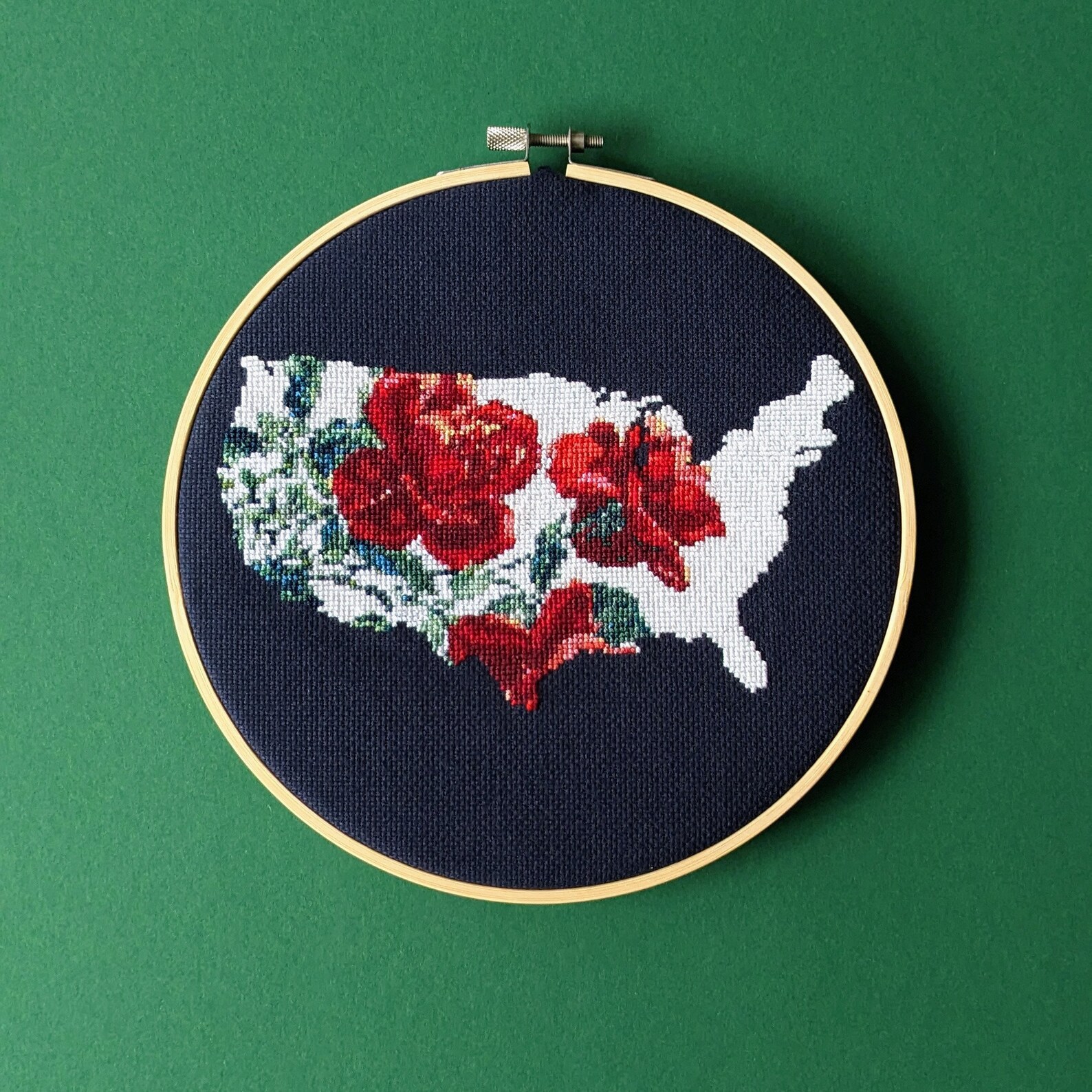 USA Map Cross Stitch Digital Pattern United States of - Etsy