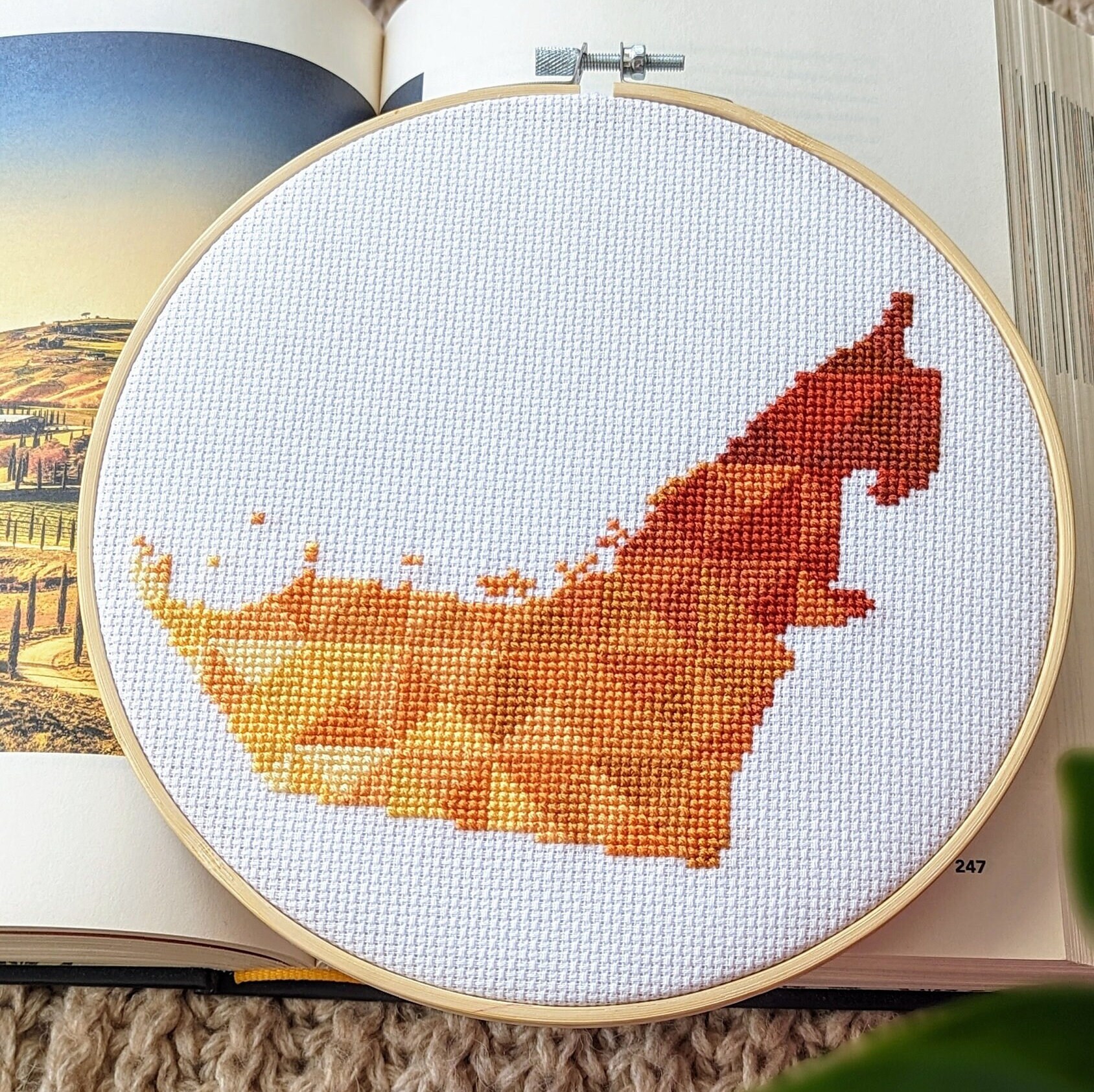 United Arab Emirates Map Embroidery Pattern. Modern Xstitch Design for ...