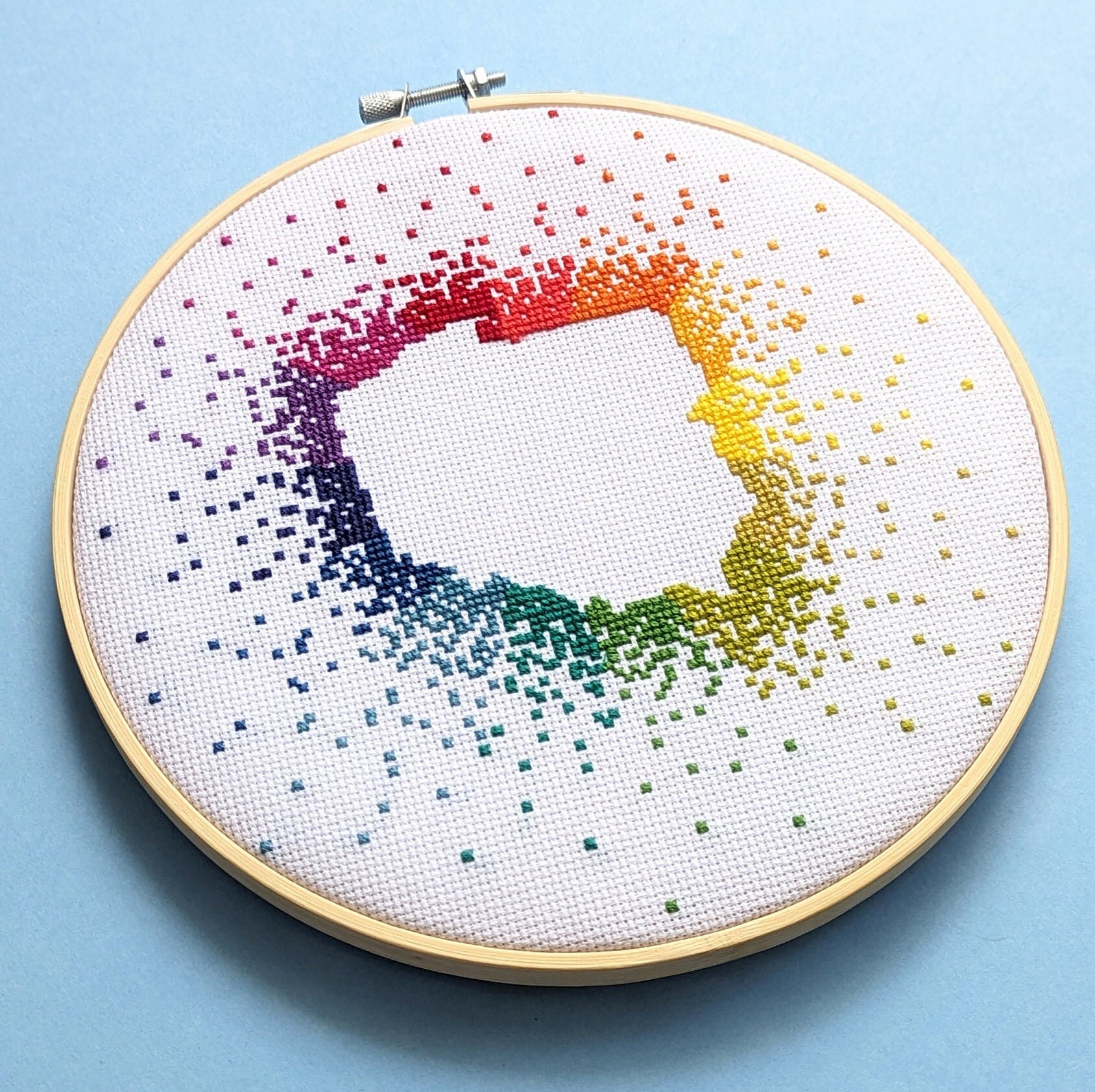 Poland Rainbow Cross Stitch Map. Modern Dots Embroidery - Etsy