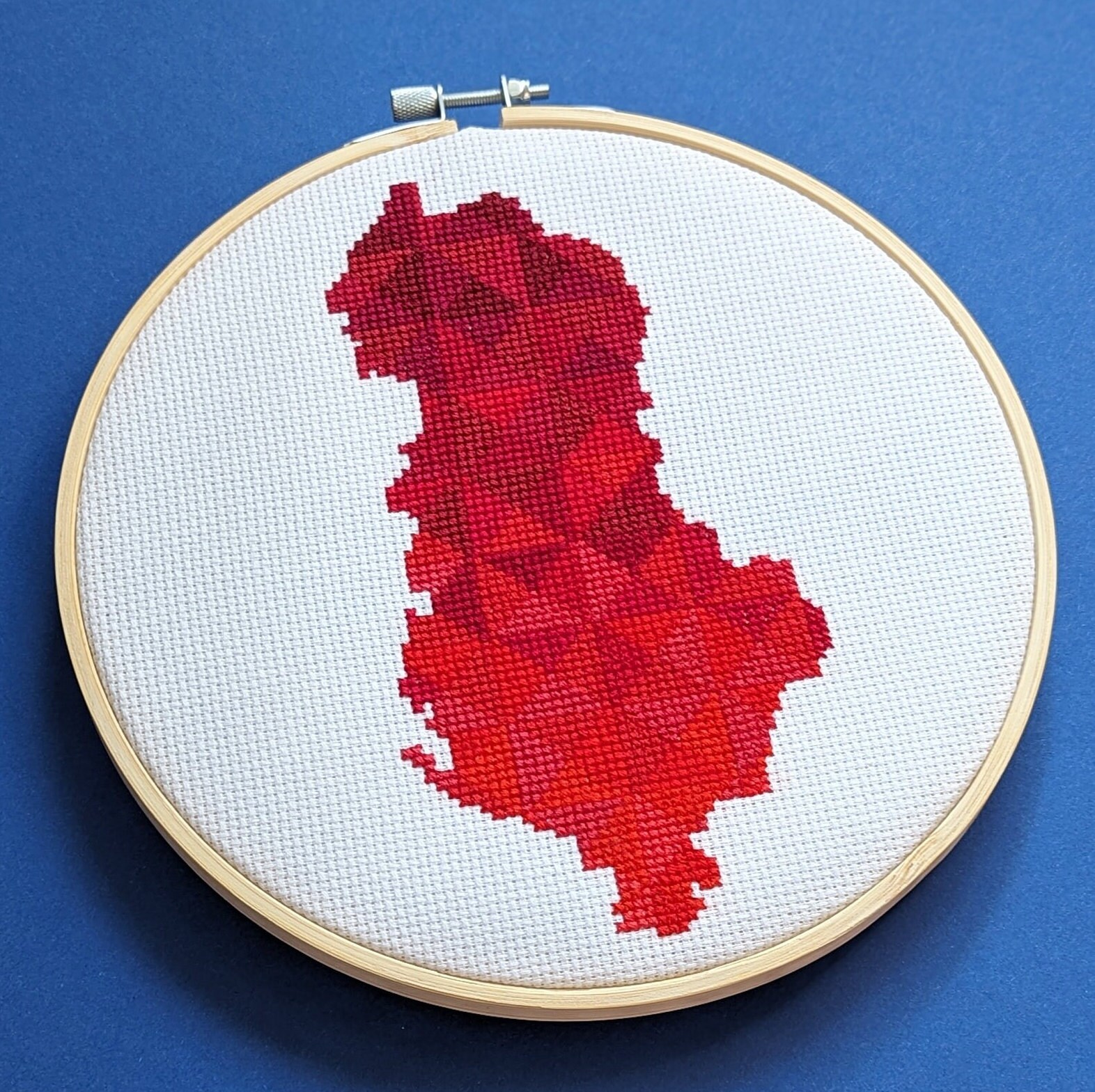Albania Map Cross Stitch Pattern. Modern Xstitch Geometric Design ...