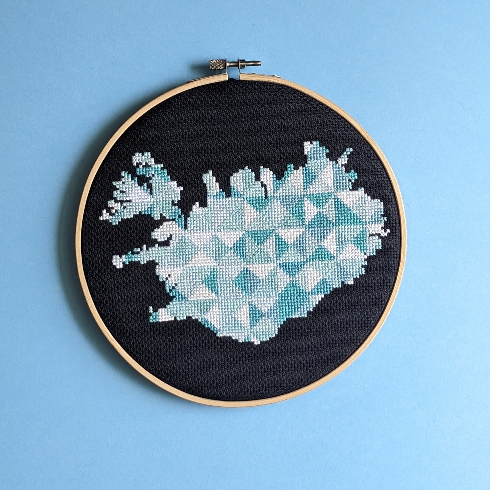 Iceland Maps Cross Stitch Pattern Set. Unique Embroidery Project ...