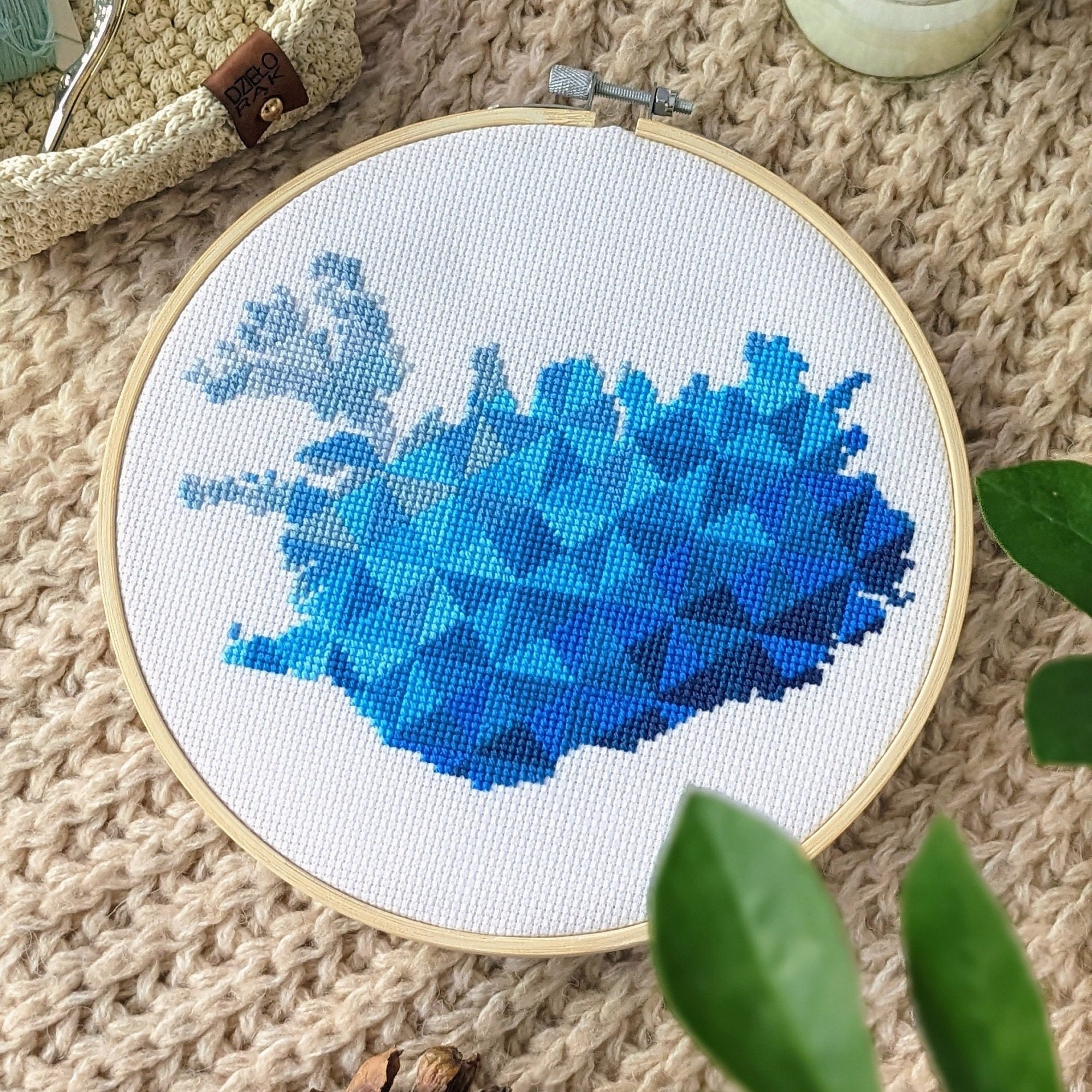 Iceland Maps Cross Stitch Pattern Set. Unique Embroidery Project ...