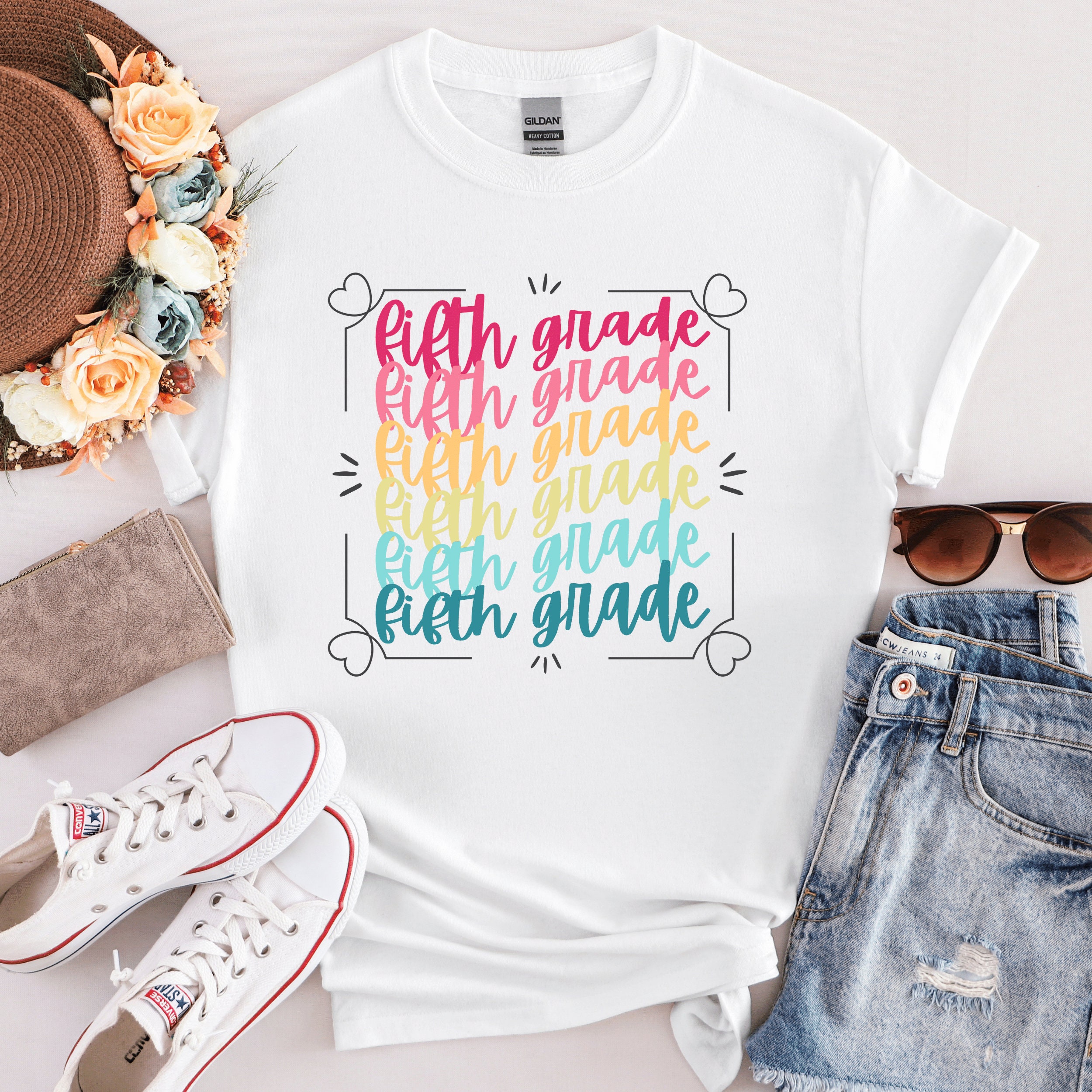 5th Grade Teacher SVG, Fifth Grade Teacher Tshirt, Cute Classroom ...