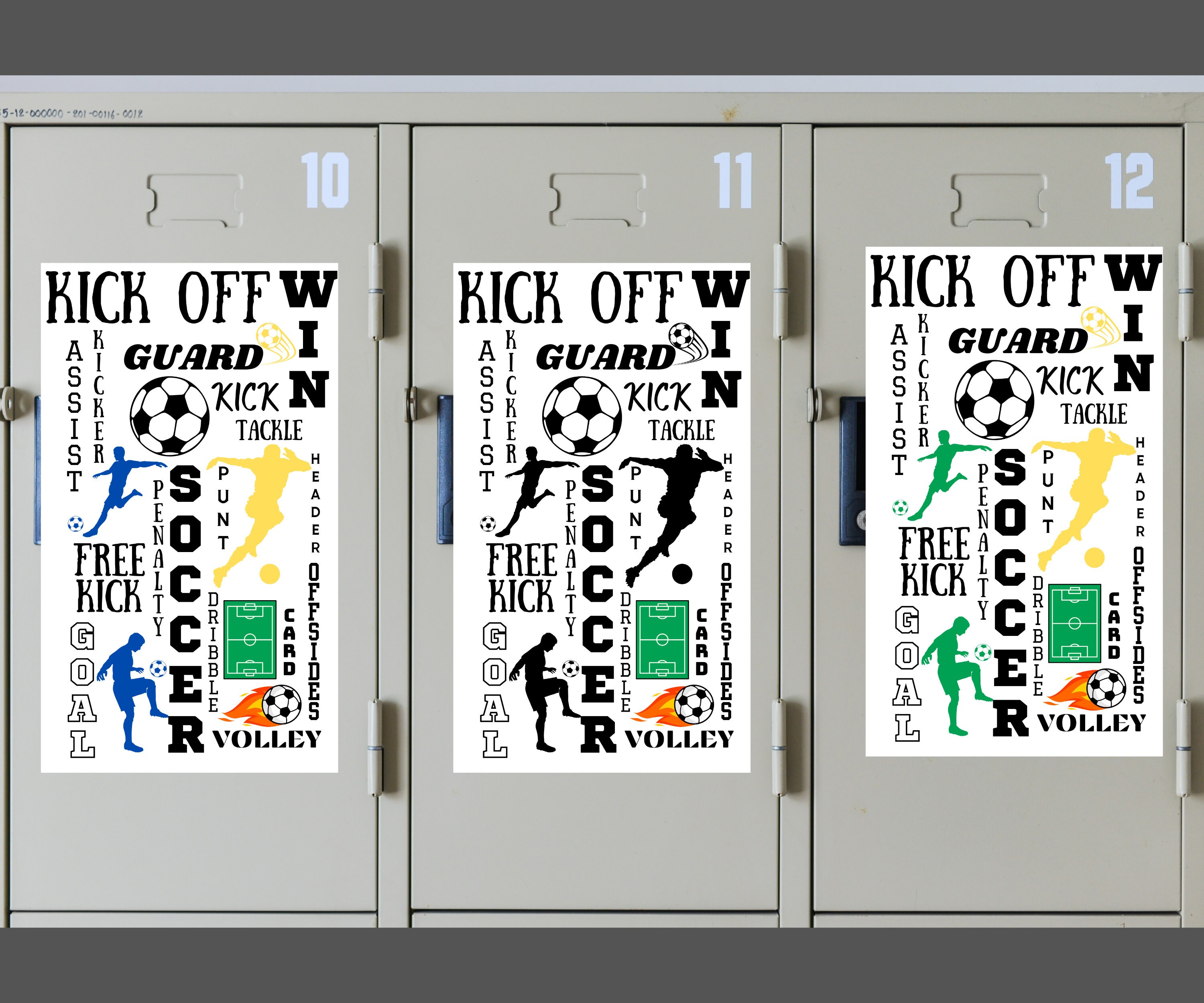 Soccer Locker Decorations SVG PNG PDF Files Soccer Tags - Etsy
