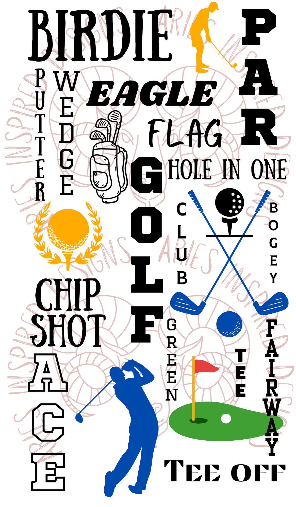 Golf Locker Decorations, SVG PNG PDF Files, Golf Tags - Etsy