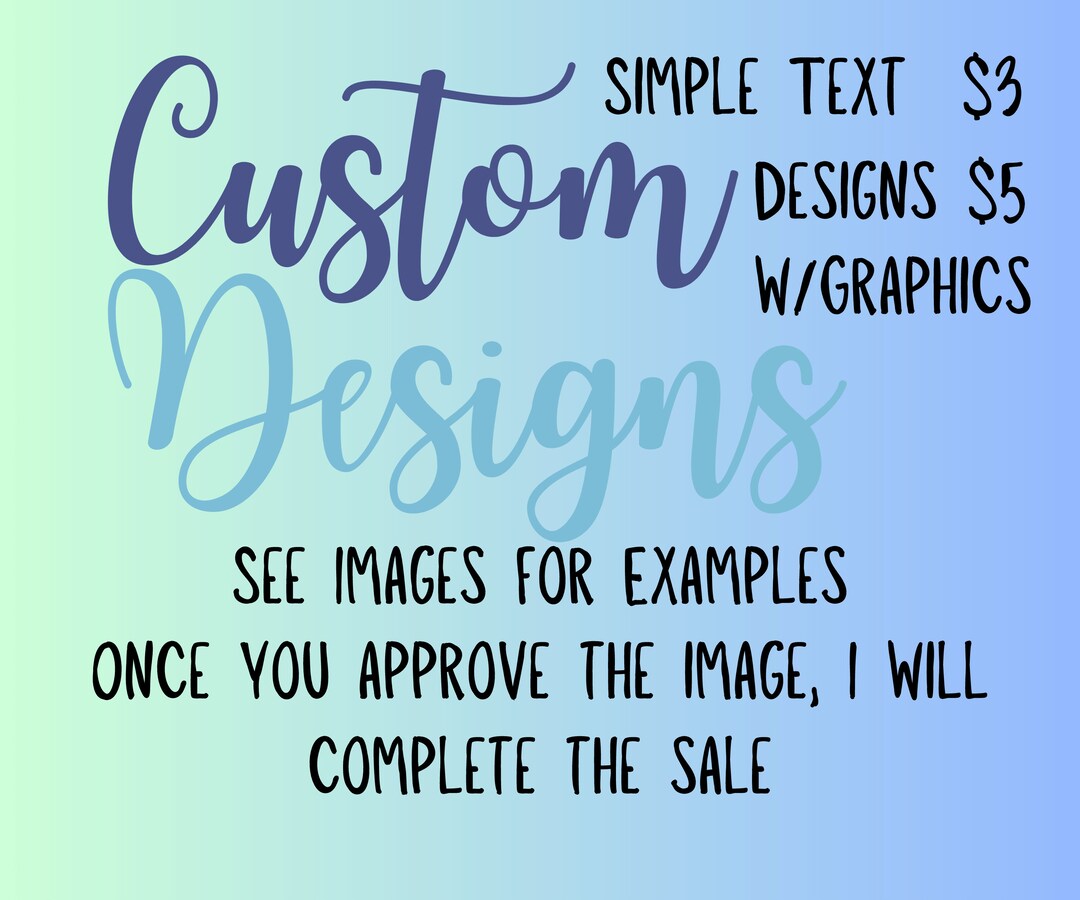 Custom Design SVG and PNG File Custom Text Design Custom - Etsy