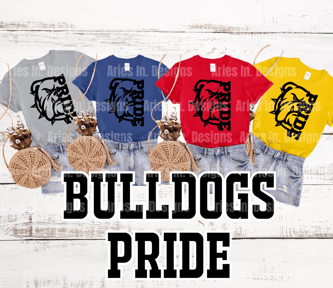 Bulldog Pride School Mascot, Digital Download, School Spirit SVG ...